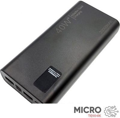 Купить Power Bank PD40W 20000mAh 40W Black 16919 - Внешняя батарея ...
